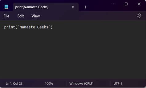 Python Syntax Geeksforgeeks
