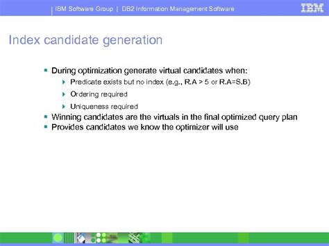 Ibm Software Group Recommending Materialized Views And