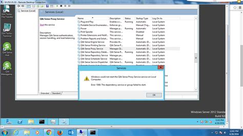 Qlik Sense Enterprise On Windows 1068 The Dependency Service Or Group