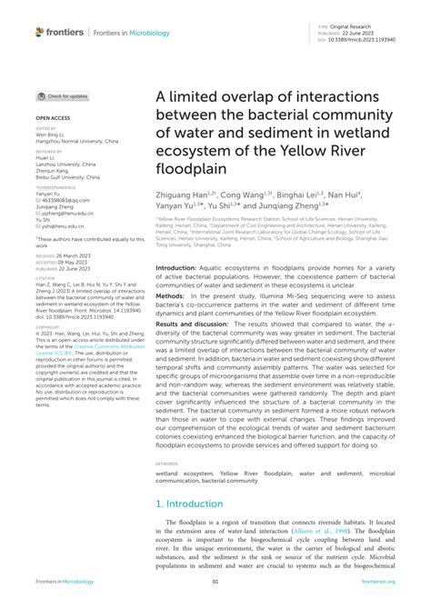 (PDF) A limited overlap of interactions between the bacterial community of water and sediment in ...