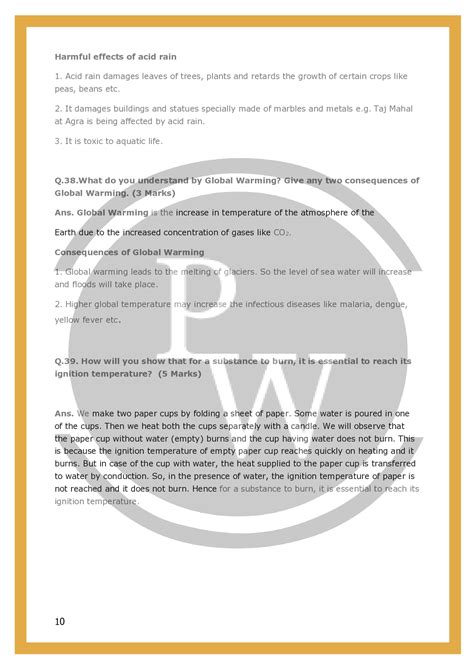 HOT MCQ Based Questions Combustion And Flame