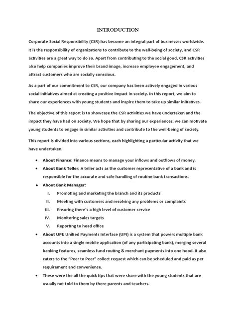 Introduction Csr Pdf