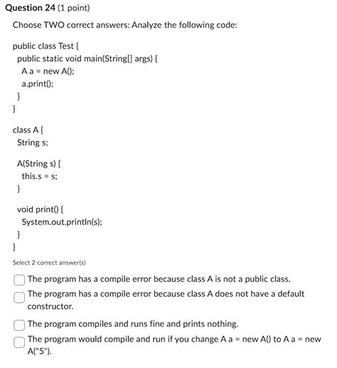 Solved Question 24 1 Point Choose Two Correct Answers