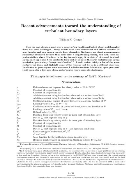 Pdf Recent Advancements Toward The Understanding Of Turbulent
