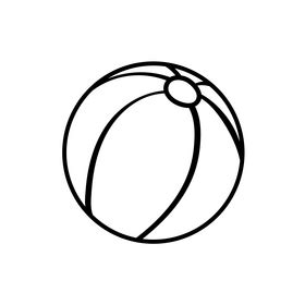 Beach Ball Drawing Black And White Clipart Free Download