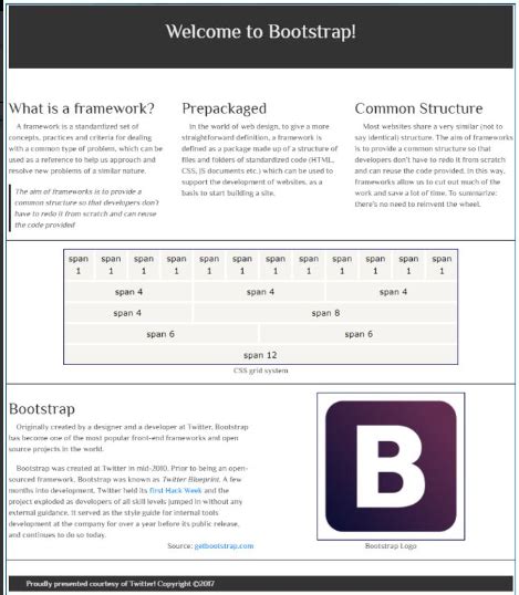 Welcome To Bootstrap What Is A Framework Chegg Com