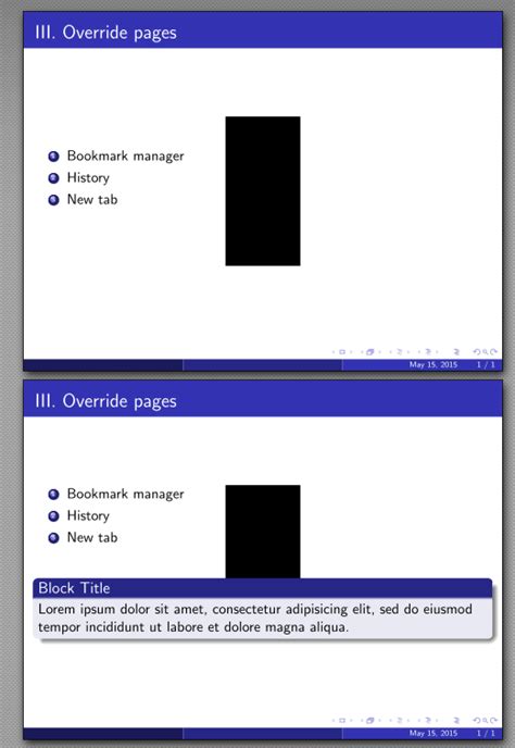 Beamer Positioning Using Textpos And Animated Blocks Tex Latex