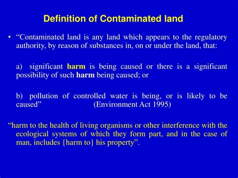 Ppt Risk Assessment Contaminated Land Powerpoint Presentation Free