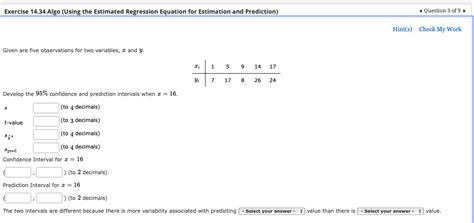 solved exercise 14 34 algo using the estimated regression