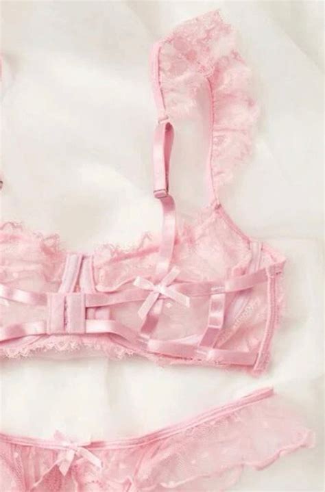 Light Pink Lace Lingerie Set Etsy