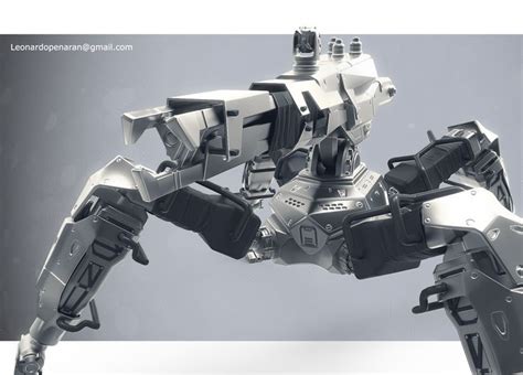 Mech High Poly Renders Leonardo Peñaranda Mech Hard Surface