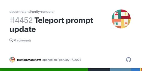 Teleport Prompt Update · Issue 4452 · Decentralandunity Renderer · Github