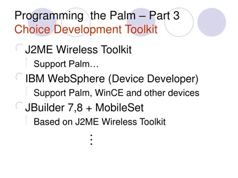 Ppt Pda Programming Using J2me Powerpoint Presentation Free Download
