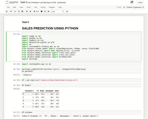 vishnu prasad m m on linkedin task5 task5 intern internship2023 datascience python