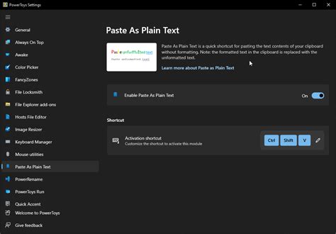 microsoft introduces plain text paste powertoy