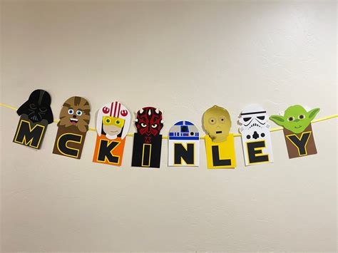 Star Wars Banner Star Wars Birthday Banner Star Wars Party Etsy