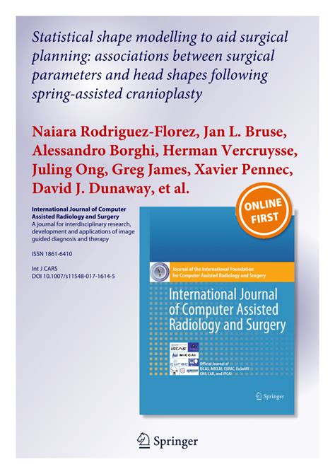 pdf statistical shape modelling to aid surgical planning