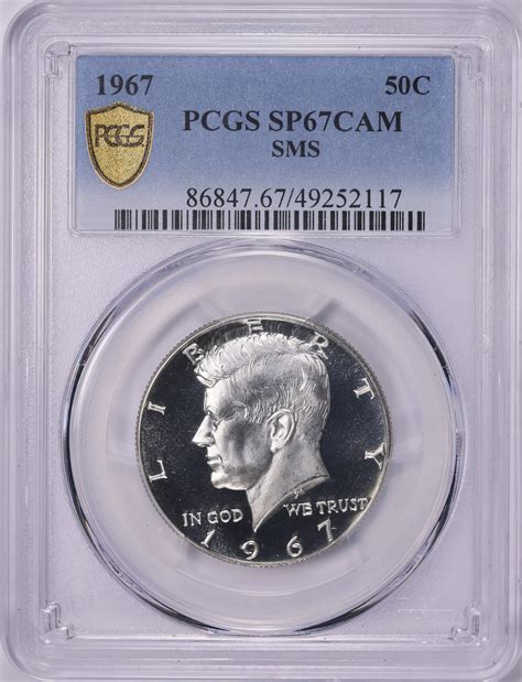 1967 Kennedy Half Dollar Sms Pcgs Sp 67 Cameo Item 2036604