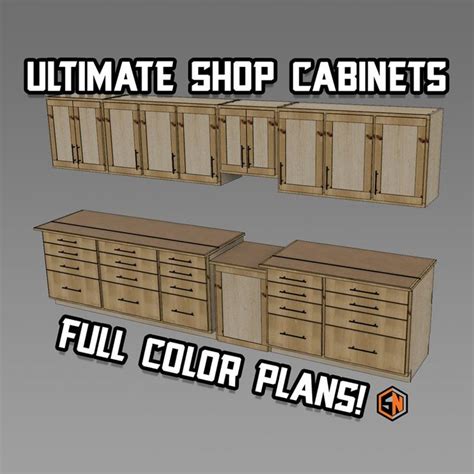 Ultimate Shop Cabinet Woodworking Plans Digital Download Etsy