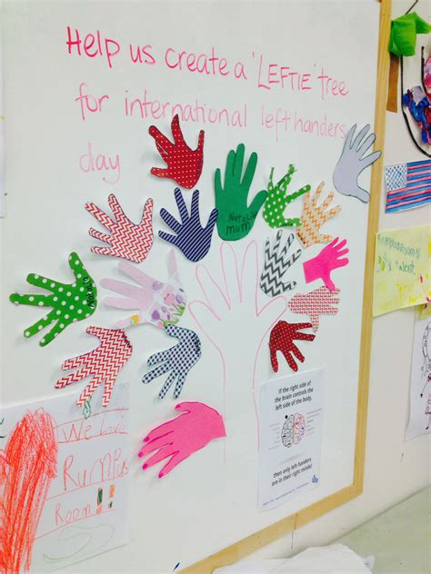 Leftie Tree For International Left Handers Day Nursery Crafts Craft