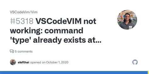 Vscodevim Not Working Command Type Already Exists At