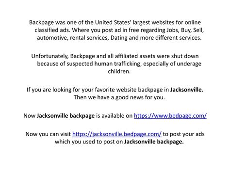 Ppt Backpage Jacksonville Powerpoint Presentation Free Download Id