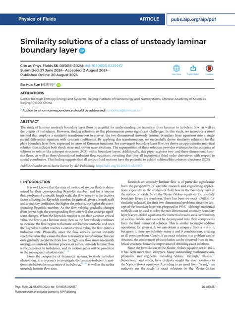 Similarity Solutions Of A Class Of Unsteady Laminar Boundary Layer