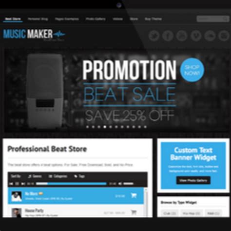 Music Maker WordPress Theme YouTube