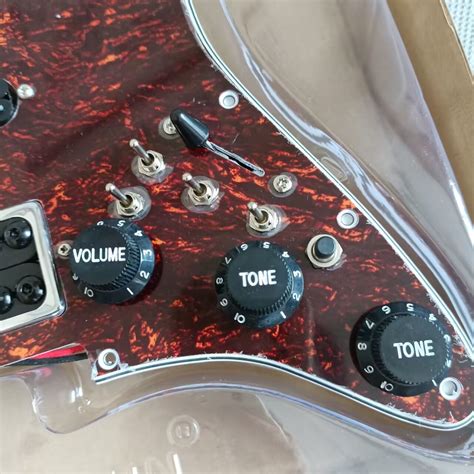 Prewired Strat Hsh Pickguard Loaded Invader Humbucker Pickup Set Multi 7 Way Switch Push Pull