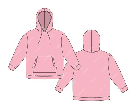 Premium Vector Hoodie Template In Pastel Pink Color Apparel Hoody