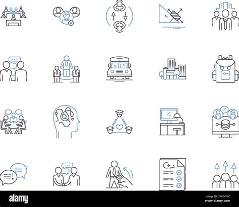 Traching And Learning Outline Icons Collection Teaching Learning