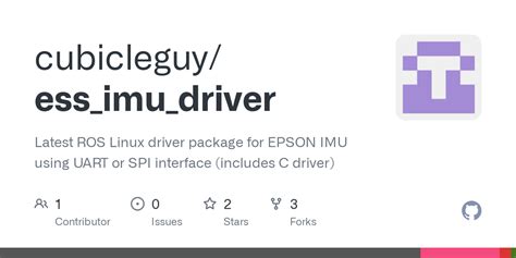 GitHub Cubicleguy Ess Imu Driver Latest ROS Linux Driver Package For EPSON IMU Using UART Or
