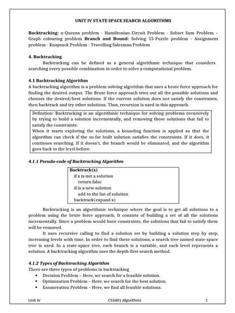 Algorithms Unit 4 Pdf Mathematical Concepts Theoretical Computer