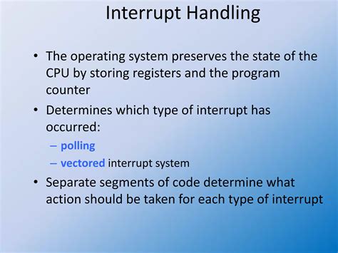 Operating System 03 Handling Of Interrupts Pptx Operating Systems