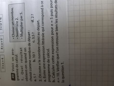 Voici Un Programme De Calcul Nosdevoirs Fr