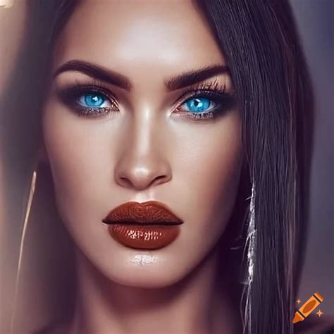 Portrait Of Megan Fox With Striking Blue Eyes On Craiyon