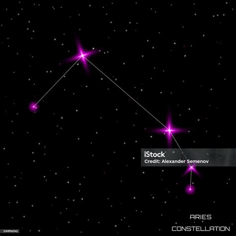 조디악 표지판 검은 별이 빛나는 하늘에 있는 양자리 벡터 일러스트 레이 션입니다 양자리에 대한 스톡 벡터 아트 및 기타 이미지 양자리 0명 벡터 Istock