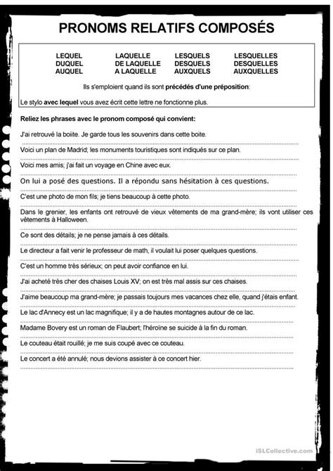 33 Meilleures Idées Sur Pronom Relatif En 2026 Pronom Relatif Pronoms Relatifs Fle