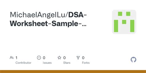 Github Michaelangellu Dsa Worksheet Sample Codes