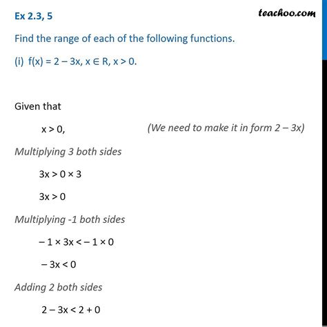 Ex Find The Range Of Function F X X X R X