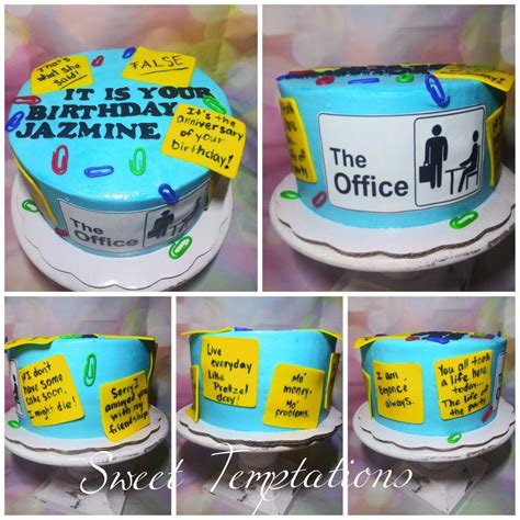 The Office Birthday Cake How To Make A Themed Cake The Office Cake
