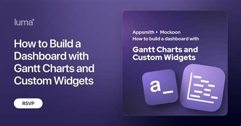 How To Build A Dashboard With Gantt Charts And Custom Widgets · Luma Guillaume Monnet