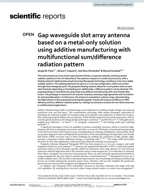 Pdf Gap Waveguide Slot Array Antenna Based On A Metal Only Solution