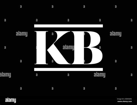 Initial Monogram Letter K B Logo Design Vector Template K B Letter