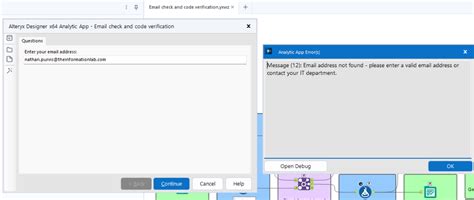 using chained apps for email verification alteryx community