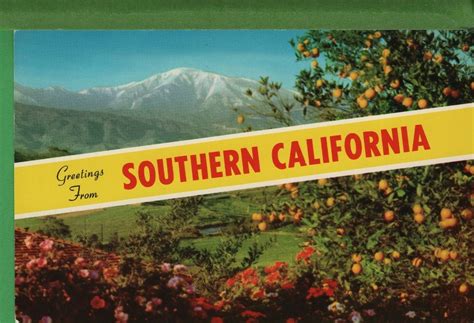 Southern California Vintage Postcards Vintage Linen Postcard Of