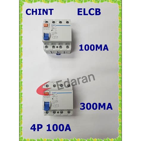 Chint 4p 100a Elcb Rccb Nl1 63 100ma 300ma Shopee Malaysia