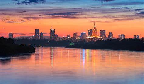 Warsaw Skyline By Night Panoramic Photograph By Jan Wlodarczyk Fine Art America