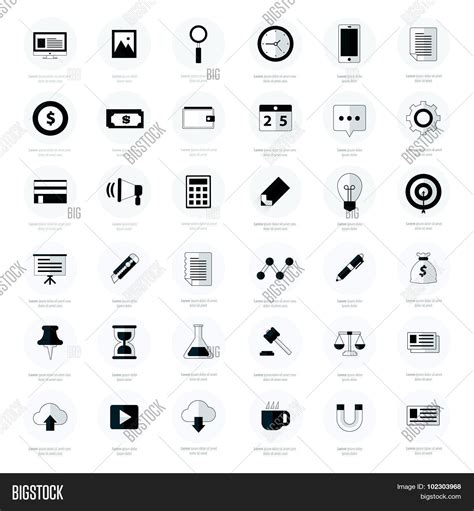 Set Business Flat Vector Photo Free Trial Bigstock