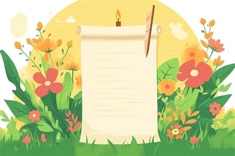 Empty Parchment Scroll Illustration Premium Ai Generated Vector